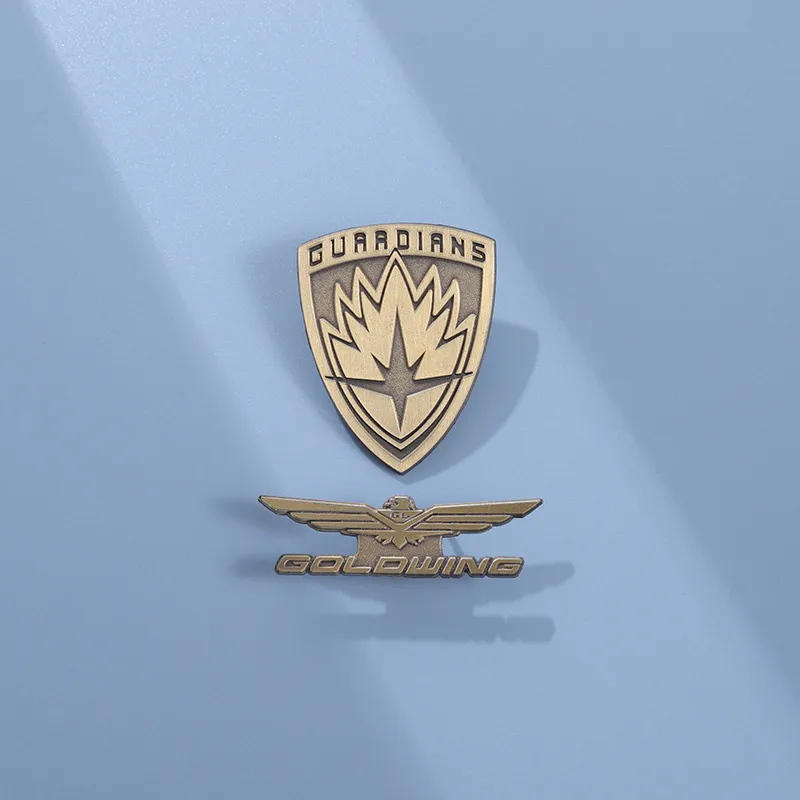 Wholesale simple style letter badge alloy plating unisex brooches ...