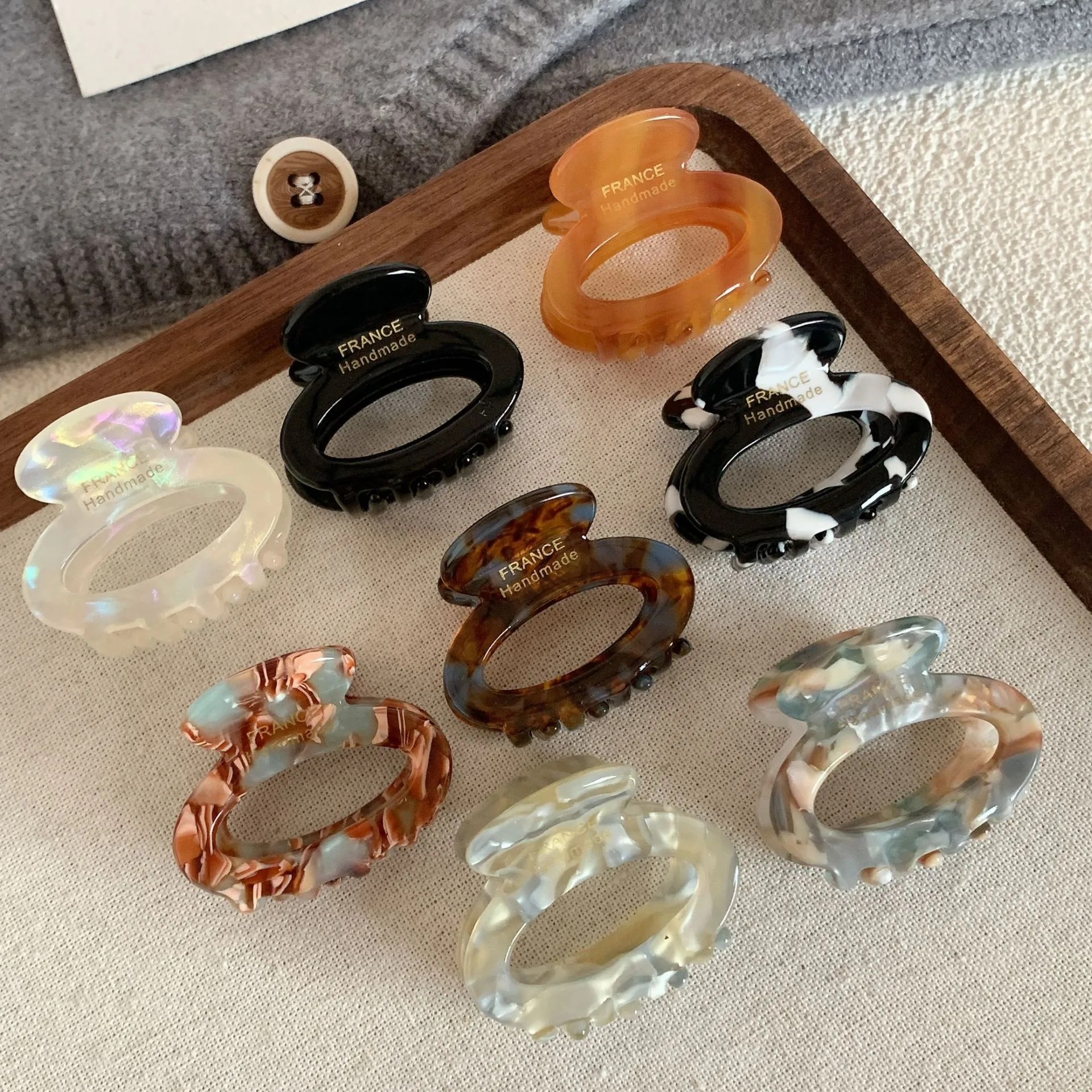 Wholesale women's vintage style color block acetic acid sheets hair ...