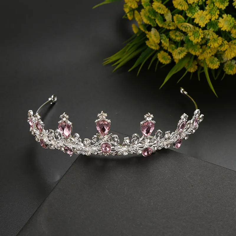 Wholesale bridal crown alloy plating rhinestones crown - DoubleWinWholesale