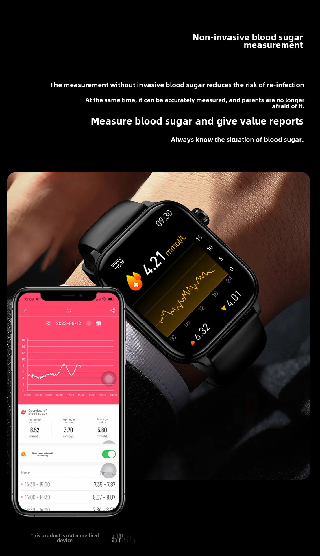 Wholesale New ET570 smart watch Bluetooth call ECG ECG function non ...