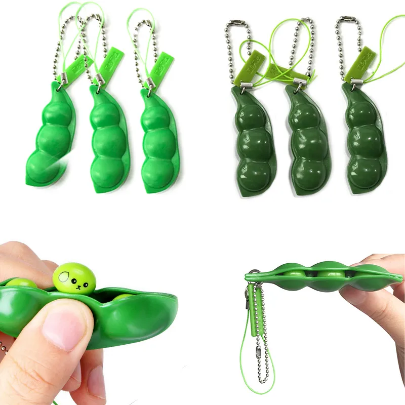 Wholesale Fidget Toys squishy toy Vegetable Pea plastic Funny Novelty ...