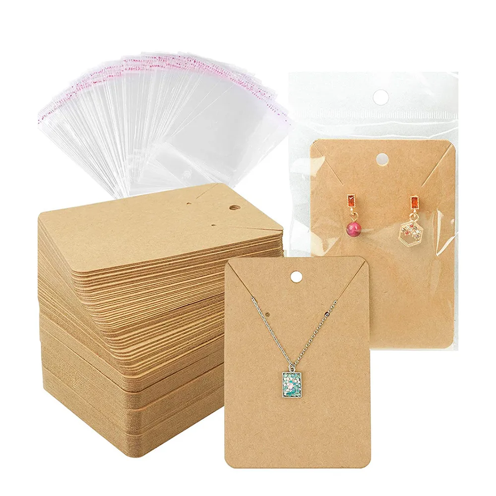 Wholesale 1 Set Paper Simple Style Solid Color Jewelry Packaging Cards ...