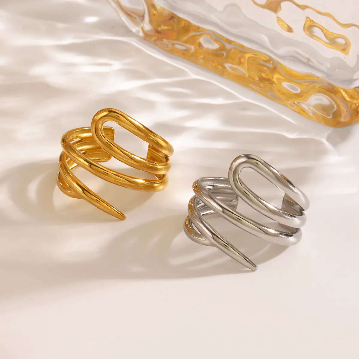 Wholesale Commute IG Style 304 Stainless Steel Geometric 18K Gold ...