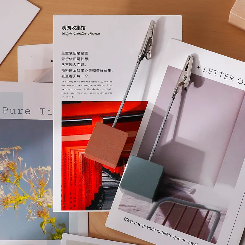 Wholesale cute color original wood desktop vertical note photo label ...