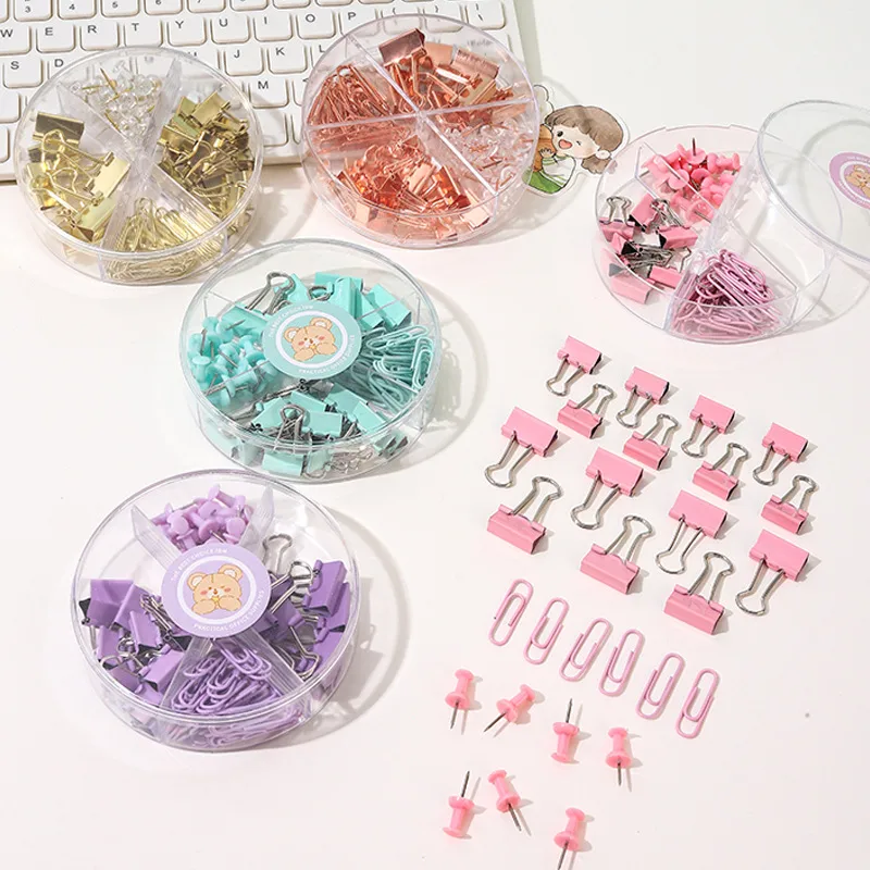 Wholesale solid color metal class learning graduation cute paper clip ...