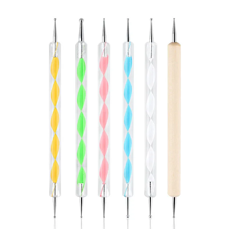 Wholesale Nail Art Tool, Wooden Dotting Pen, Spiral Rod Flower Dot Pen ...