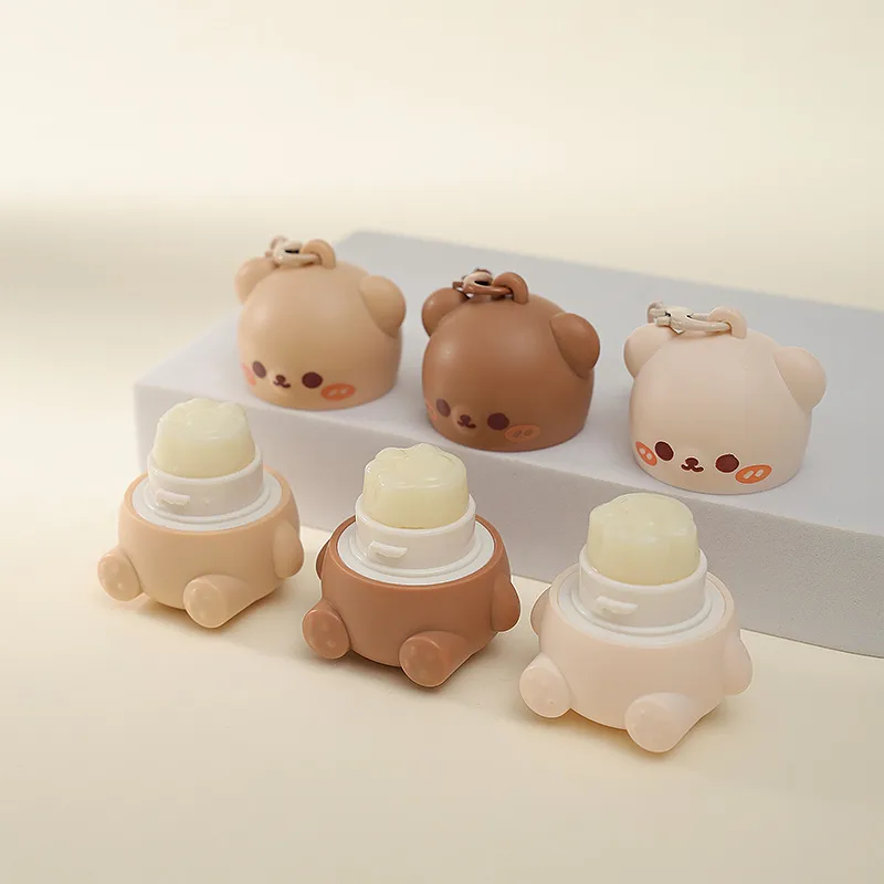 Wholesale Cute Cartoon Bear Plastic Lip Balm - DoubleWinWholesale