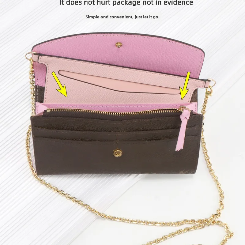 Wholesale High-End Copper Chain Wallet Interior Transparent ...